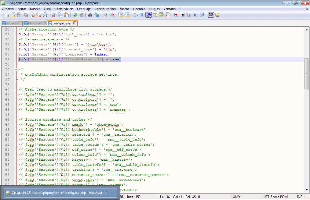 Instalar phpmyadmin en windows - Café Dixital